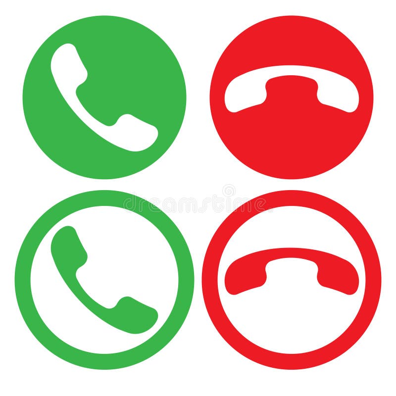 Phone Call Icons. Green Accept Symbol. Red Decline Symbol. Circular ... Phone Call Icons. Green Accept Symbol. Red Decline Symbol. Circular ...