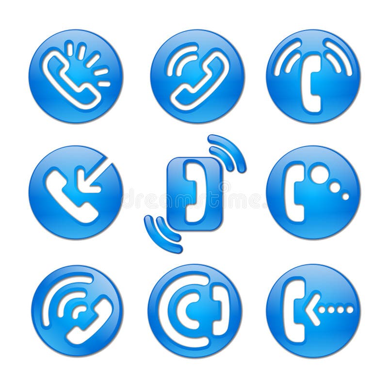 Phone call icons stock illustration. Illustration of cell - 159921056