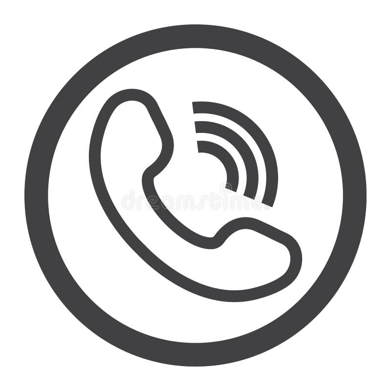 Call Line Icon. Monochrome Simple Call Outlineicon for Templates, Web ...