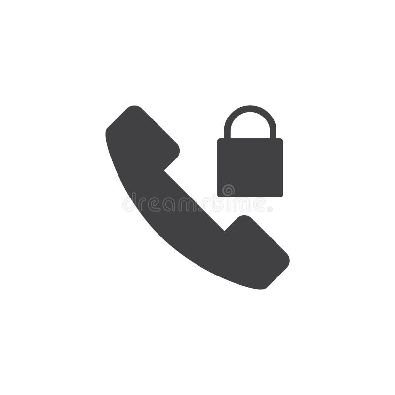 Phone Call Lock Vector Icon Stock Vector - Illustration of password ...