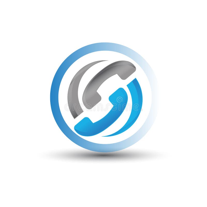 Phone Call Logo Vector Icon. Calling on Phones Communications Services ...
