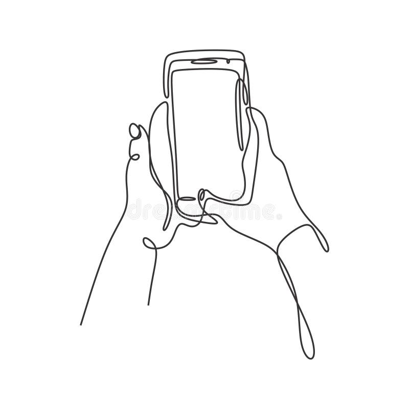 Phone Line Icon in Black with Waves Stock Vector - Illustration of call ...