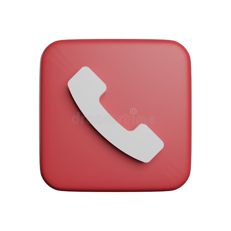 Phone Call or Reject Call Icon 3d Rendering Illustration Stock ...