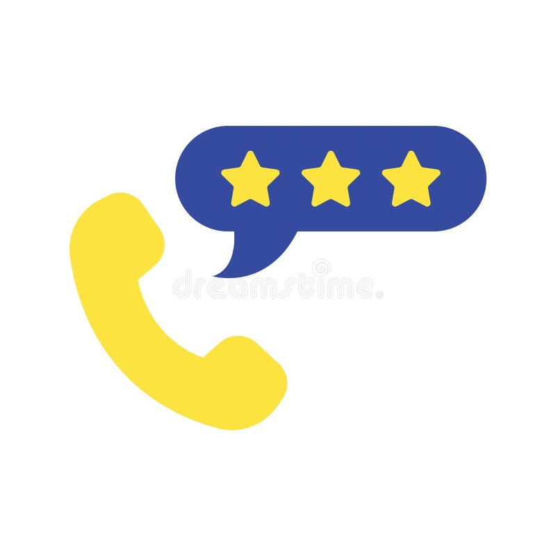 Phone Call Review Icon Image. Stock Vector - Illustration of ...