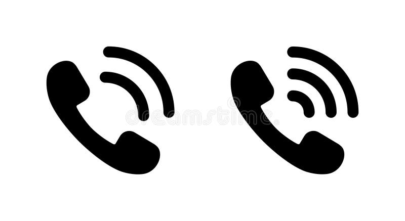 Phone Call Ring Icon. Telephone Ringing Symbol Vector Stock Vector ...