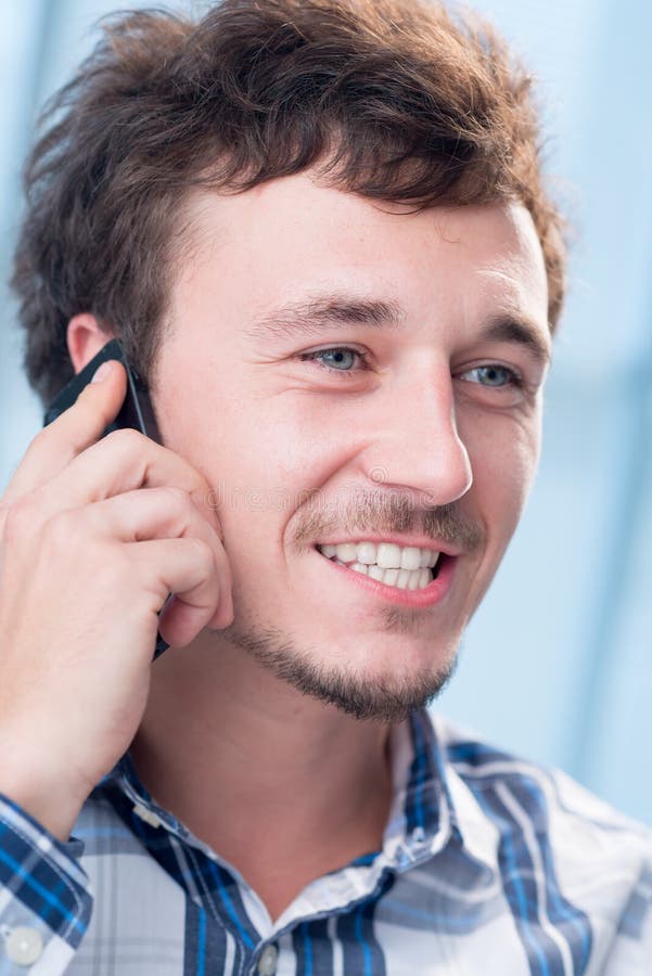 Phone call stock image. Image of looking, beard, conversation - 42841541