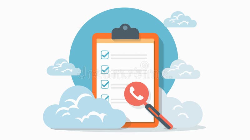 Phone Call Symbol in Circle beside Clipboard for Business Communication ...