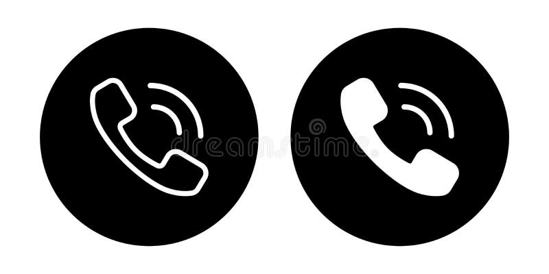 Phone Call, Telephone Ringing Icon Vector Isolated on White Background ...