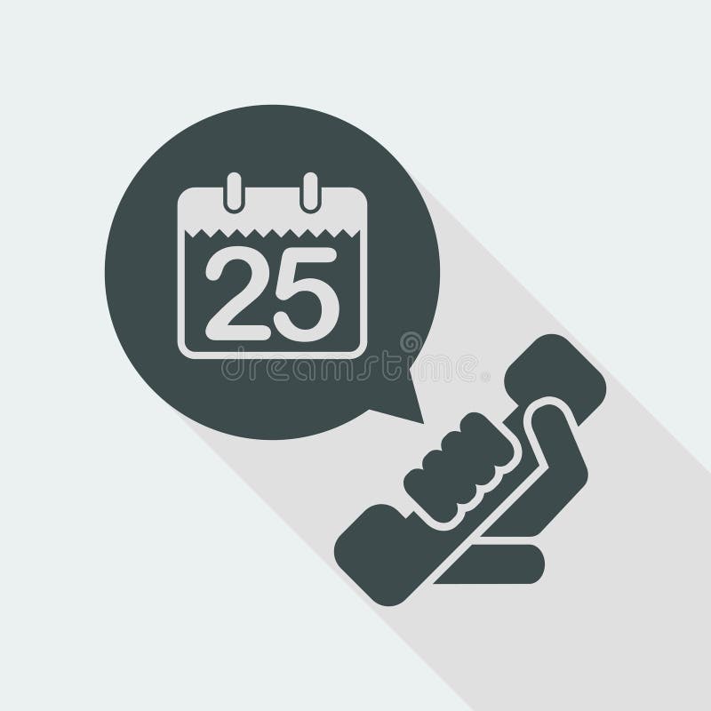 Phone call to agree date stock vector. Illustration of call - 117819267