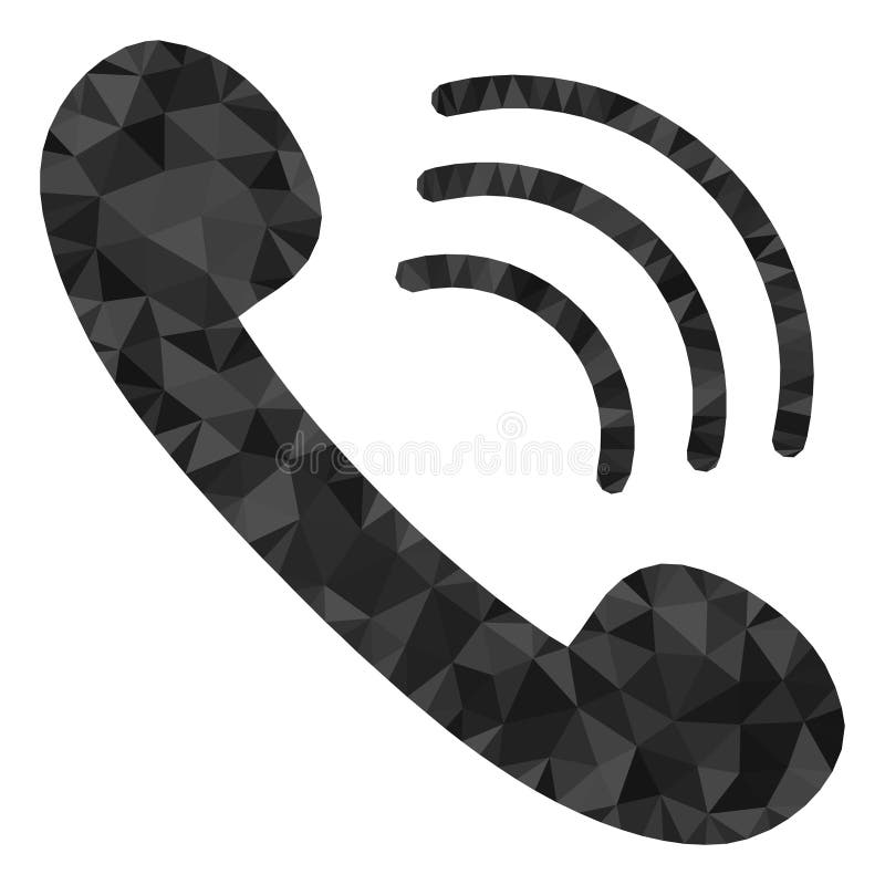 Phone Call Triangle Filled Icon Stock Vector - Illustration of signal ...