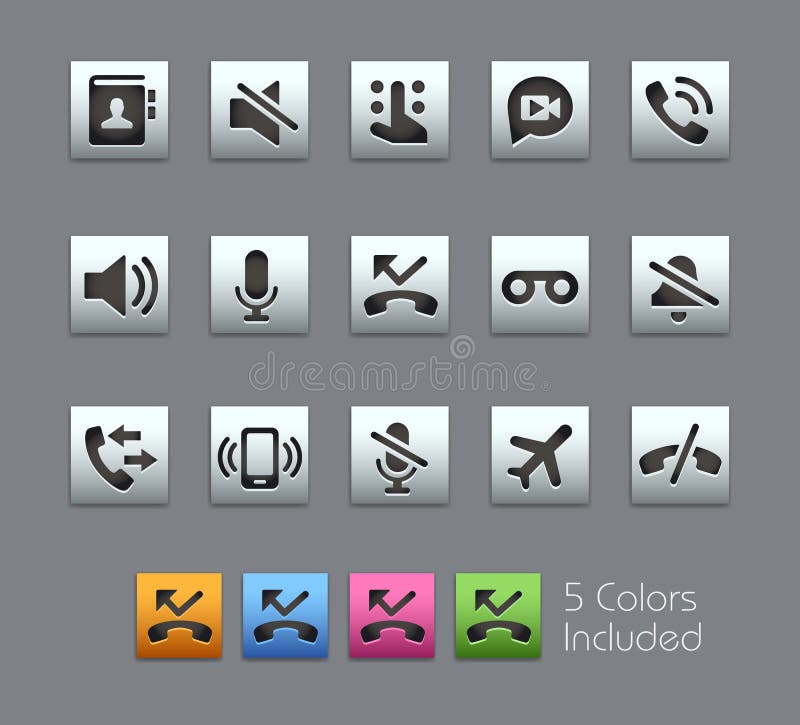 Set Of Orange And Gray Icons Stock Vector - Illustration of grey, drawn ...
