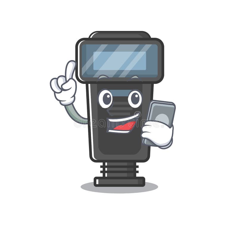 With Phone Camera Flash in the Cartoon Shape Stock Vector ...