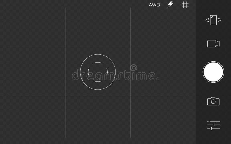 Phone camera overlay stock vector. Illustration of dark - 142235985