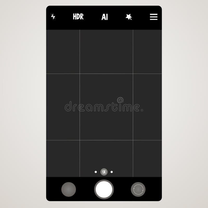 Phone Camera Viewfinder, Screen Interface View Template Video Cam ...