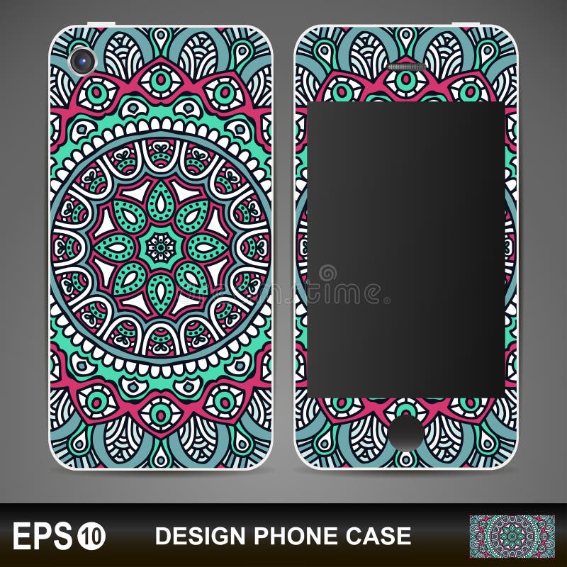 Phone Case Design. Vintage Decorative Elements Stock Vector ...