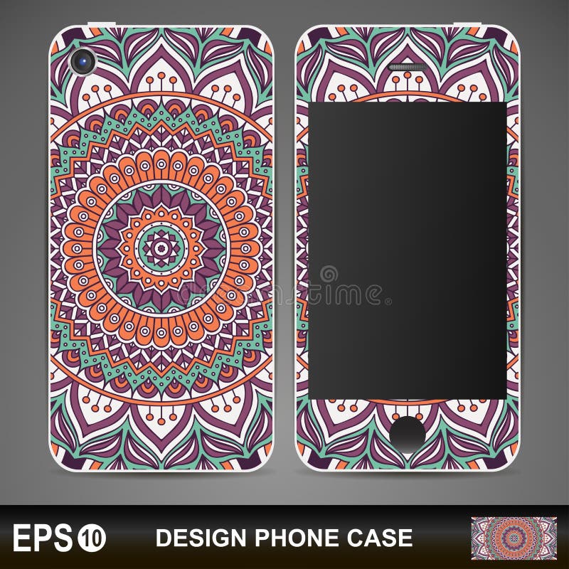 Phone case design stock vector. Illustration of decorative - 55655668