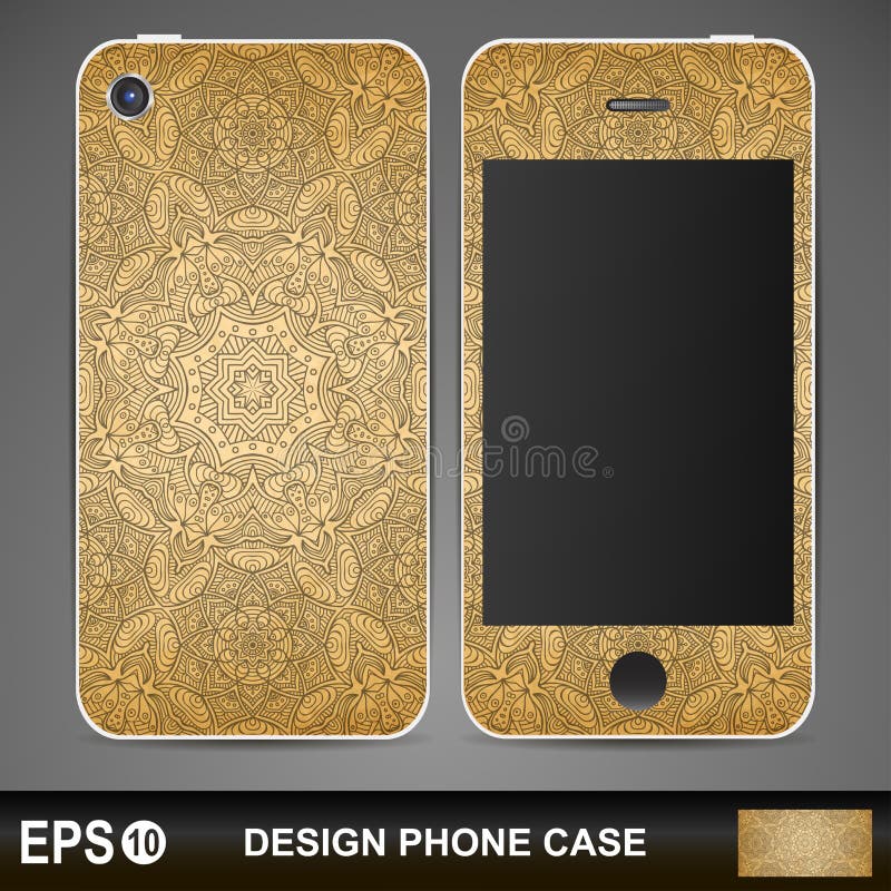 Phone case design stock vector. Illustration of decorative - 55655668