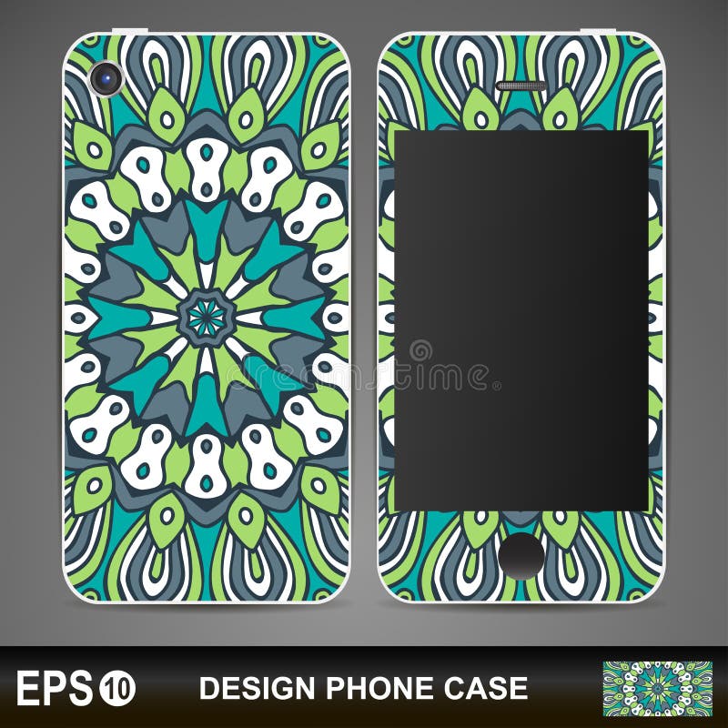 Phone case design stock vector. Illustration of decorative - 55655668