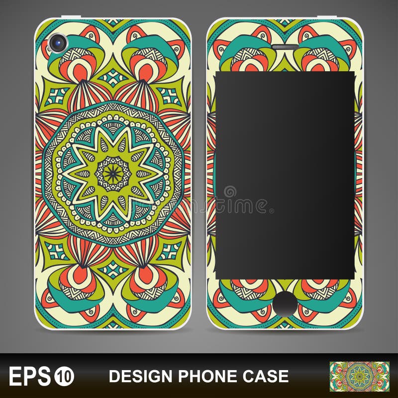 Phone case design stock vector. Illustration of decorative - 55655668