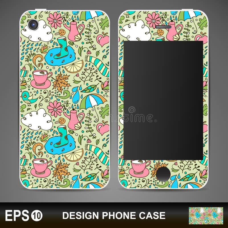 Phone case design stock vector. Illustration of decorative - 55655668