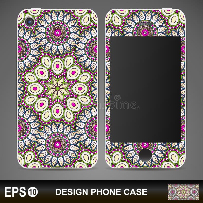 Phone case design stock vector. Illustration of decorative - 55655668