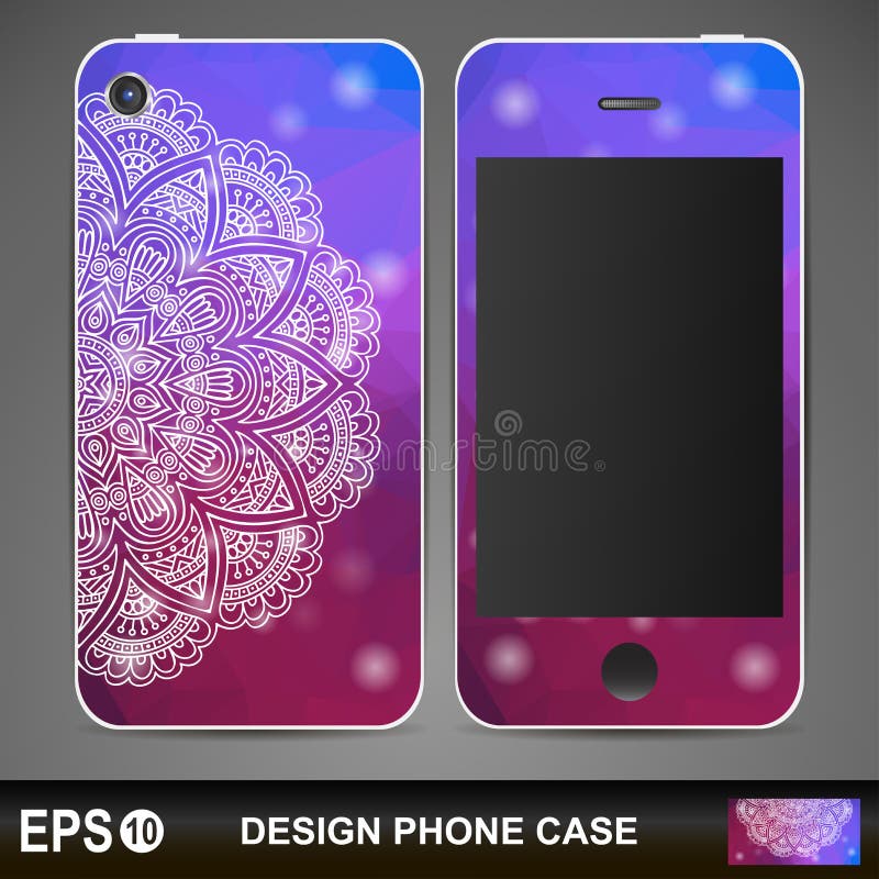 Phone case design stock vector. Illustration of decorative - 55655668