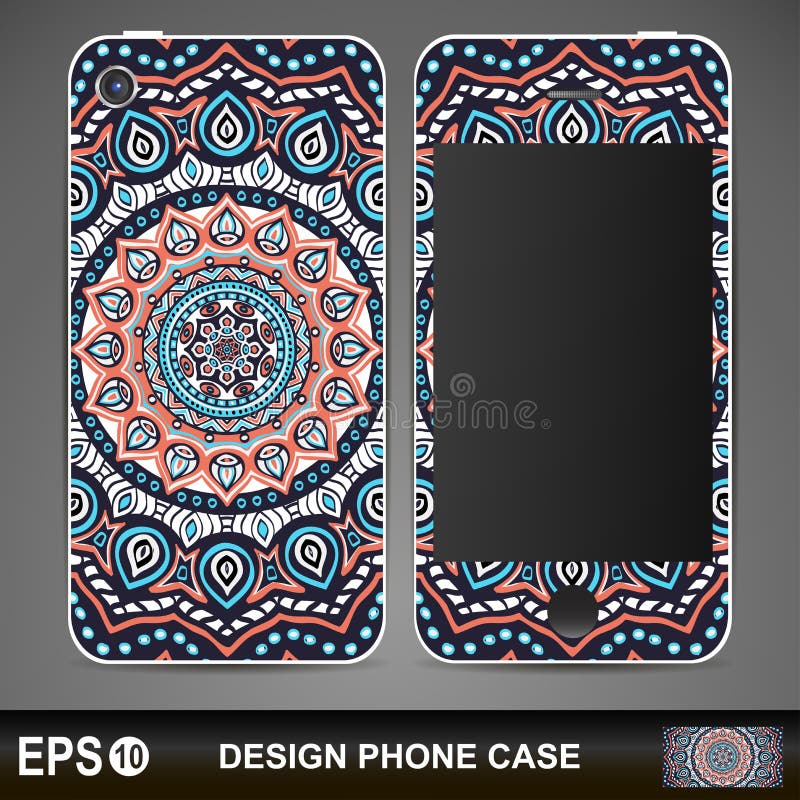 Phone case design stock vector. Illustration of decorative - 55655668