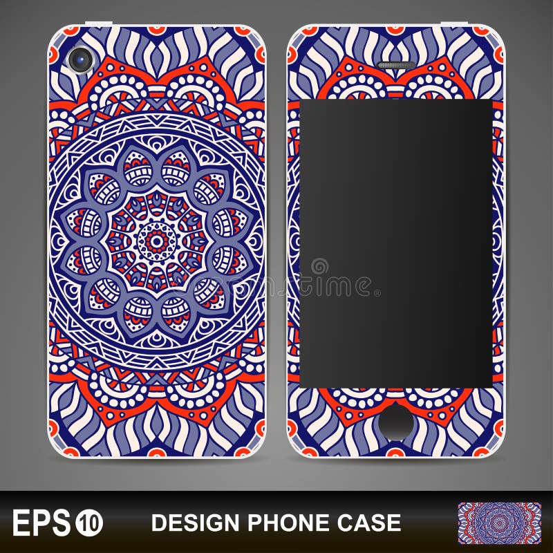 Phone case design stock vector. Illustration of ethnic - 55655893