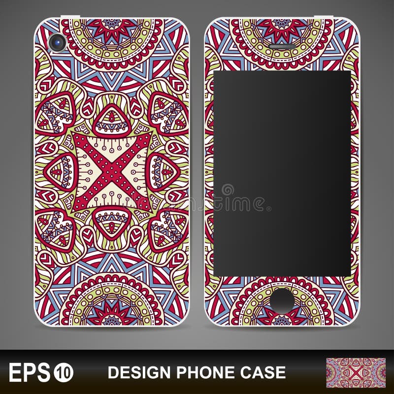 Phone case design stock vector. Illustration of decorative - 55655668