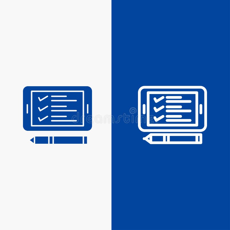 Phone, Cell, Pin, Shopping Line and Glyph Solid Icon Blue Banner Stock ...