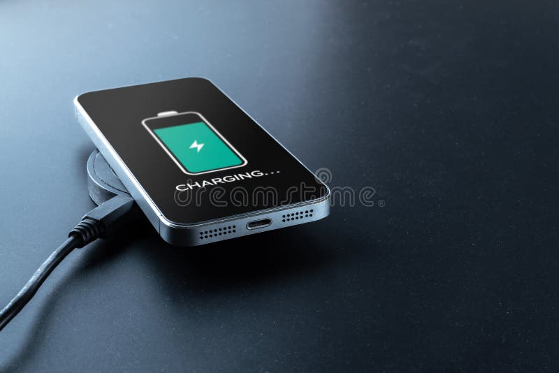 Phone Charge. Mobile Cell Phone Charge Battery from Wireless Smart ...