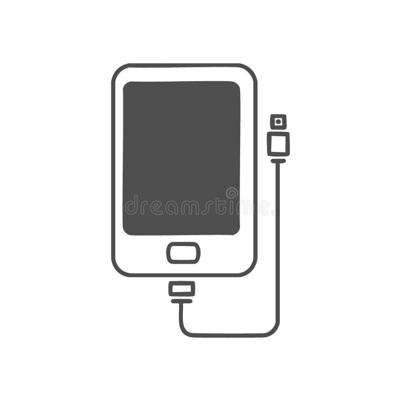 Phone Charging Icon. Simple Illustration of a Phone Connected To a ...