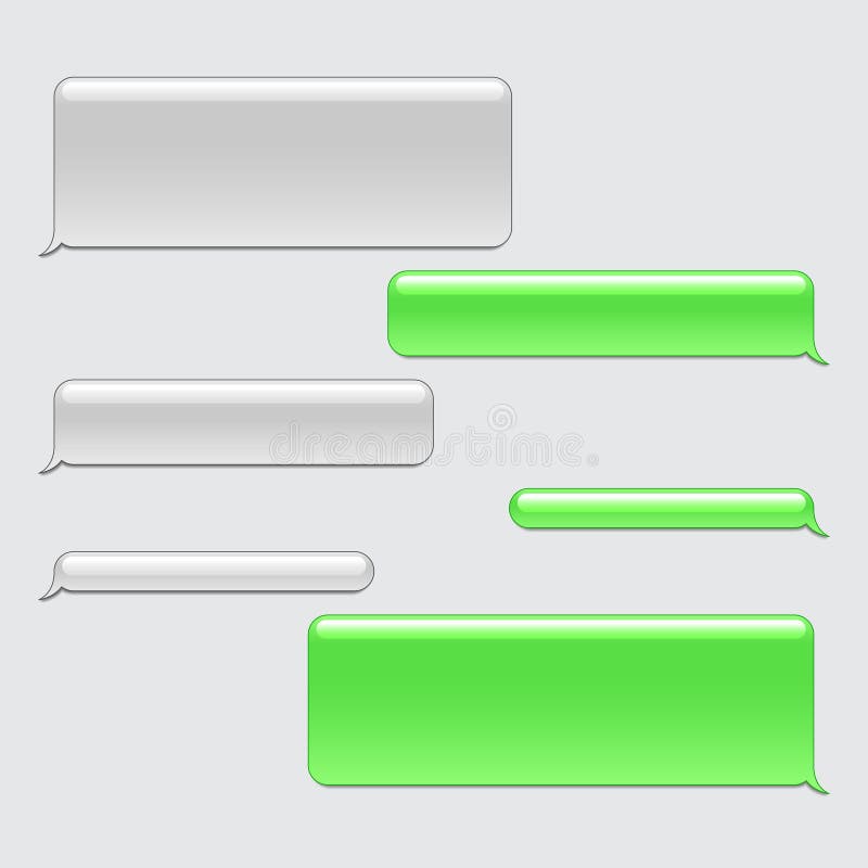 Phone Chat Bubbles Icons Detailed Vector Set Stock Vector ...