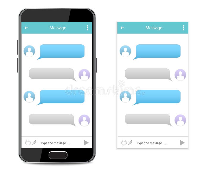 Text Message Boxes on Smartphone Screen Empty Text Bubbles Stock Vector ... Text Message Boxes on Smartphone Screen Empty Text Bubbles Stock Vector ...