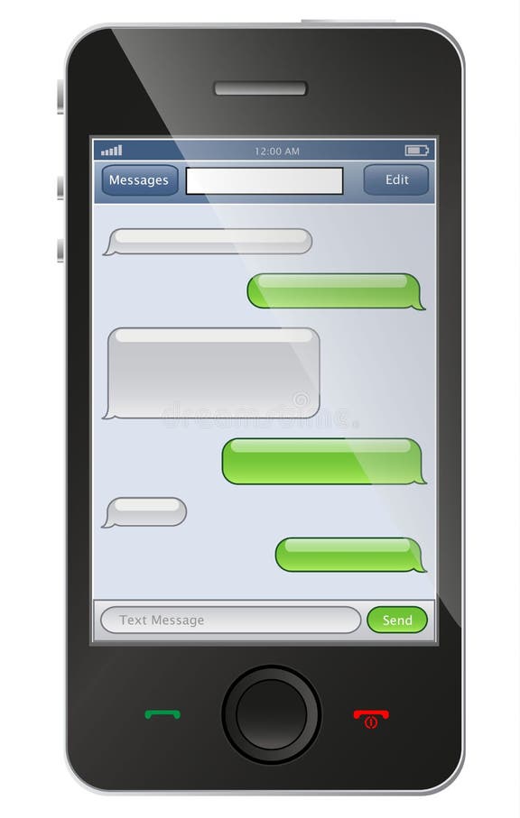 Phone with chat template stock vector. Illustration of internet - 29778018