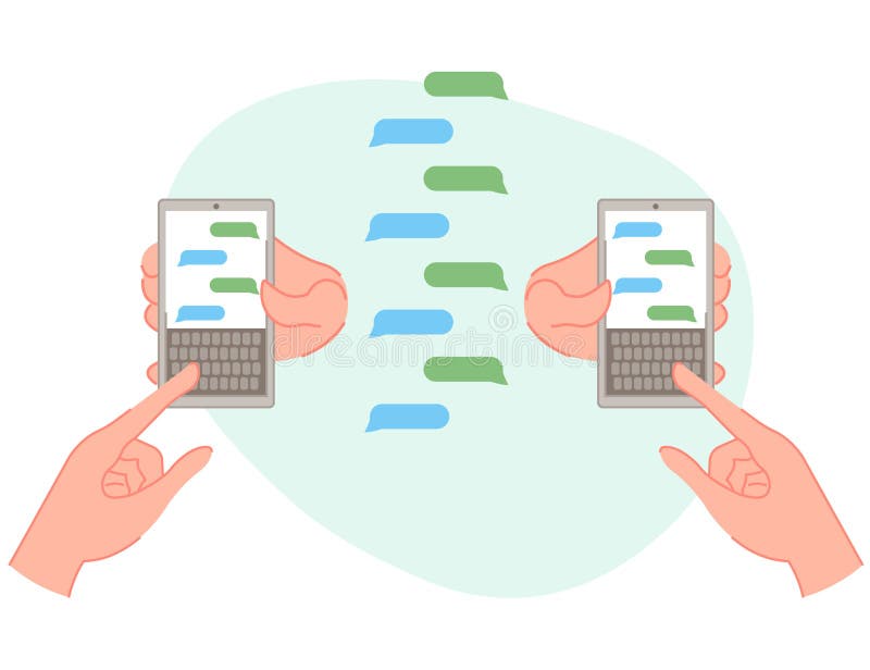 Phone Chat on White Background Vector Illustration Stock Vector ...