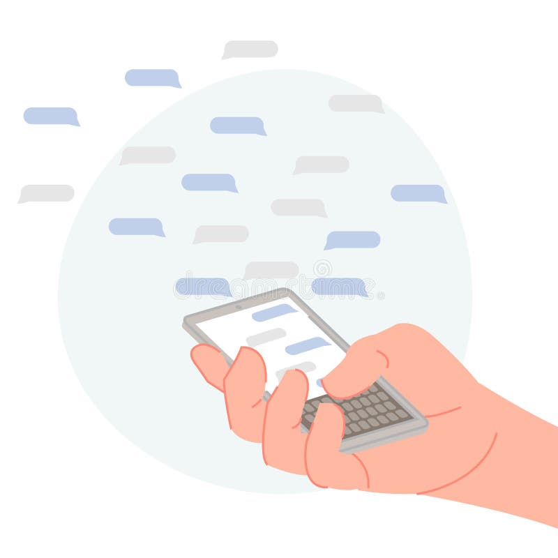 Phone Chat on White Background Vector Illustration Stock Vector ...