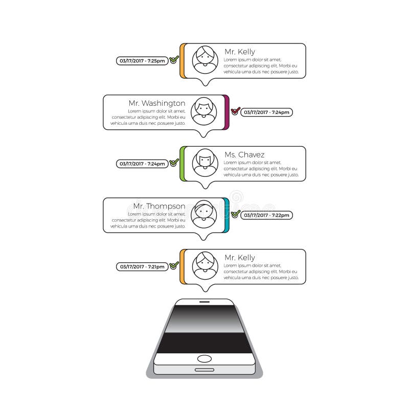 Phone Chats Cycle stock vector. Illustration of clean - 75219699