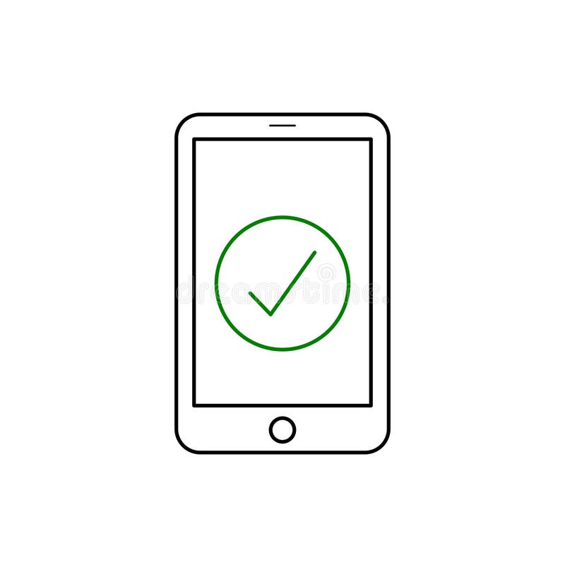 Phone, Check Vector Icon. Simple Element Illustration from UI Concept ...