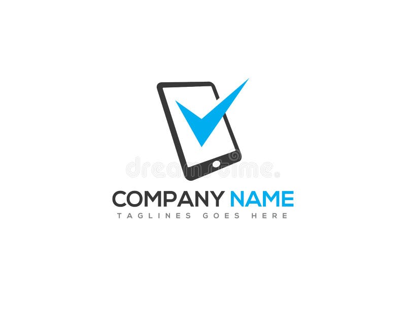 Phone checkmark logo 2 stock vector. Illustration of green - 138951586