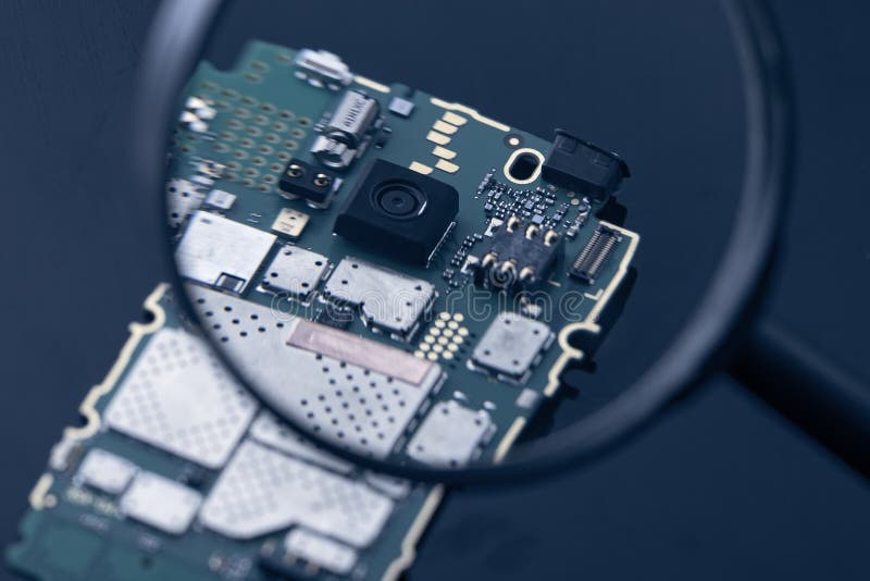 Phone chip micro repair stock photo. Image of chip, communication ...
