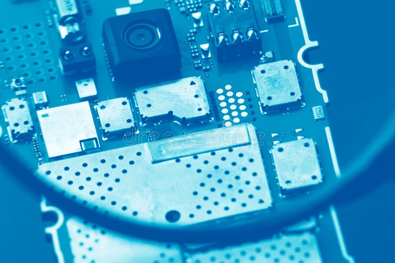 Phone chip micro repair stock photo. Image of communication - 103785390