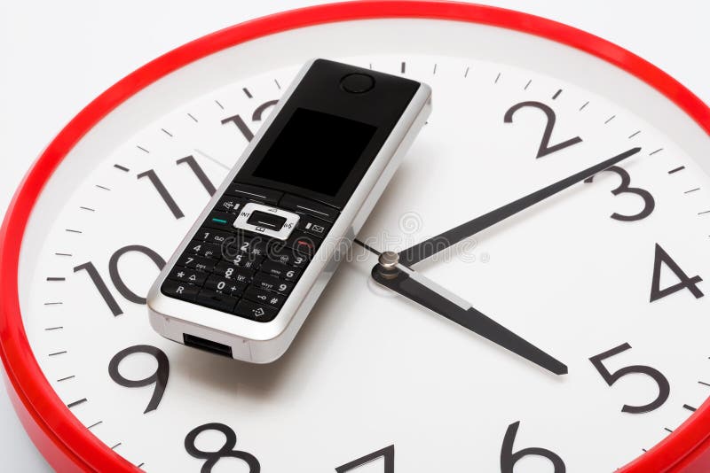 Phone and clock stock image. Image of finance, receiver - 6313607