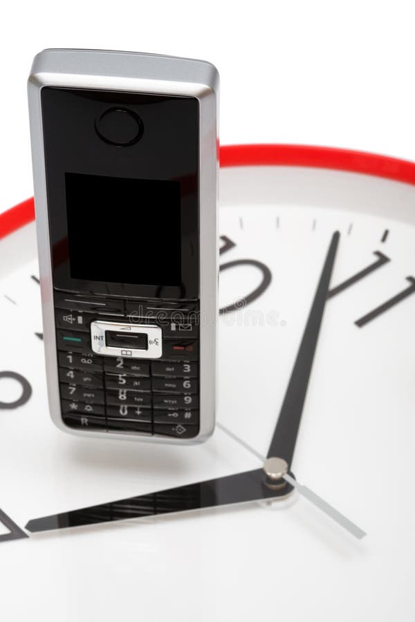 Phone and clock stock photo. Image of clock, keypad, call - 6386832