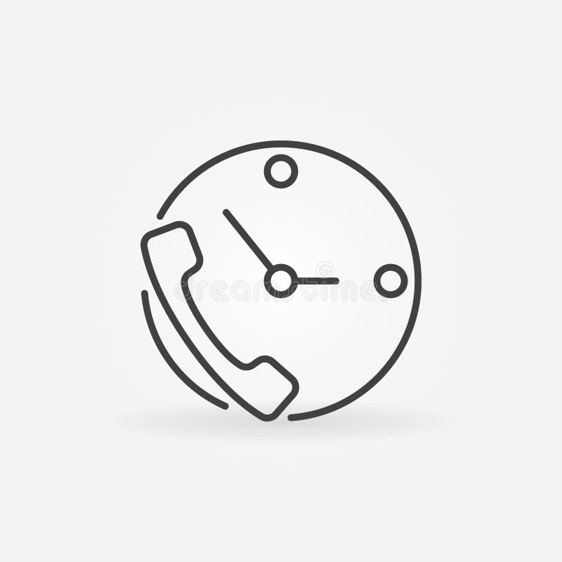 Phone Clock Alarm Icon stock vector. Illustration of concept - 199092213