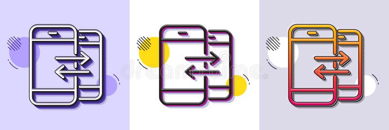 Phone Communication Line Icon. Incoming Call. Halftone Dotted Pattern ...