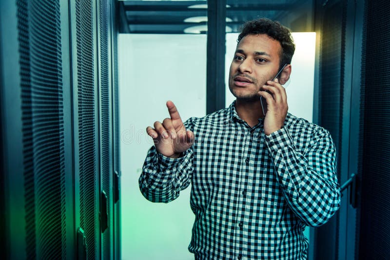 Nice Handsome Man Talking on the Phone Stock Image - Image of data ...