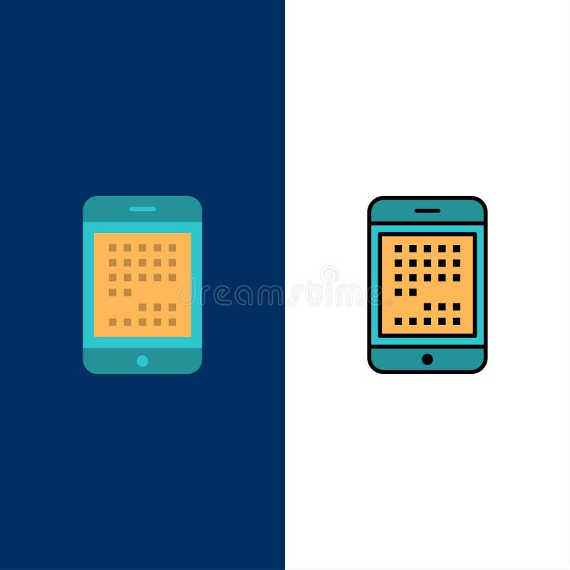 Phone, Computer, Device, Digital, Ipad, Mobile Icons. Flat and Line ...