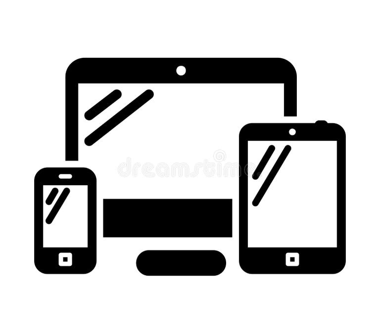 Pc Tablet Mobile Pictogram Stock Illustrations – 4,963 Pc Tablet Mobile ...