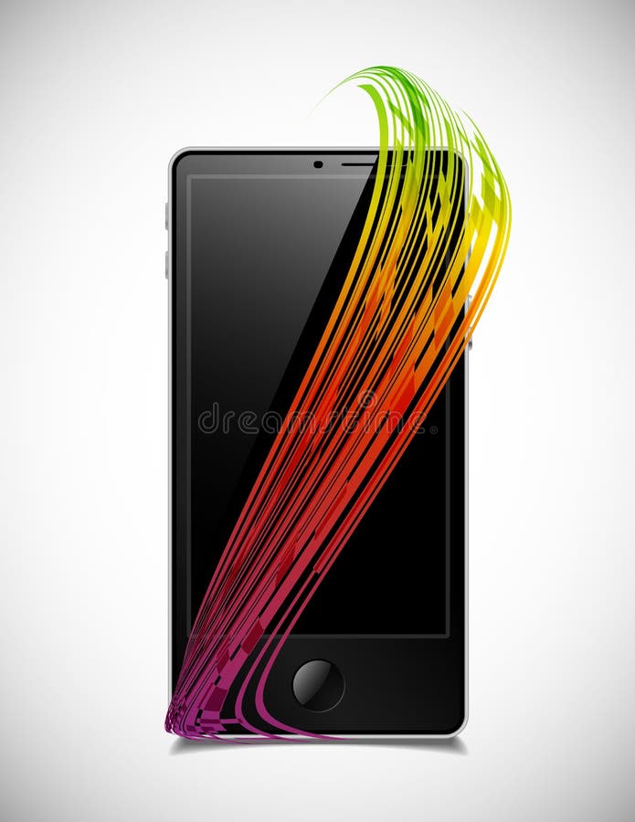 Phone Concept: Abstract Lines Stock Vector - Illustration of note ...